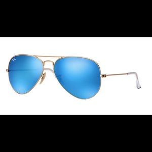 Ray-Ban | Accessories | Authentic Rayban Aviators Blue Flash Lenses ...